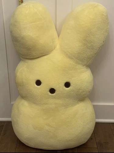 Jumbo Peeps Easter Bunny Plush 38 Inch RARE Classic Yellow Stuffed ...