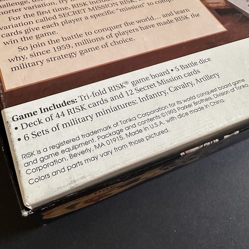 VINTAGE Risk Board Game COMPLETE 1993 Classic War Strategy Miniatures ...