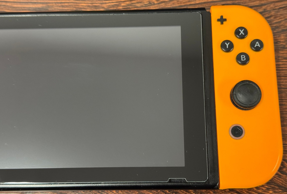 Nintendo Switch System Console + Neon Pink Orange Joycons - Excellent ...