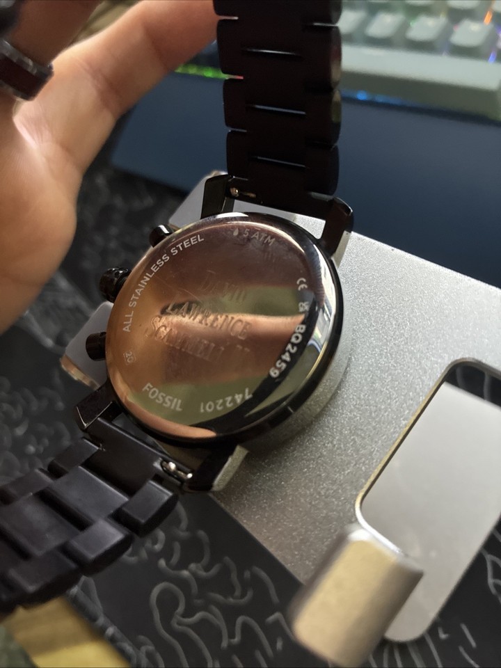 FOSSIL RHETT CHRONOGRAPH BLACK/BLACK MEN'S BQ2459 WATCH | eBay