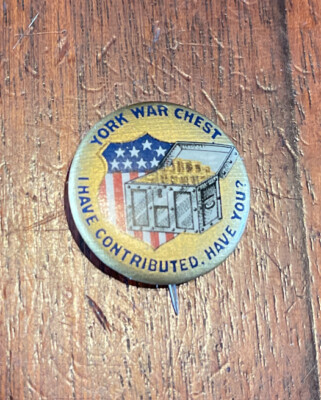 .75" Whitehead Hoag YORK WAR CHEST Pin Contribution RARE | eBay