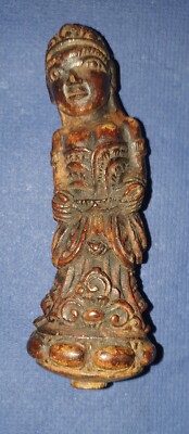 Old wooden keris handle, Bali or Lombok, kris knife, dagger, sword ...