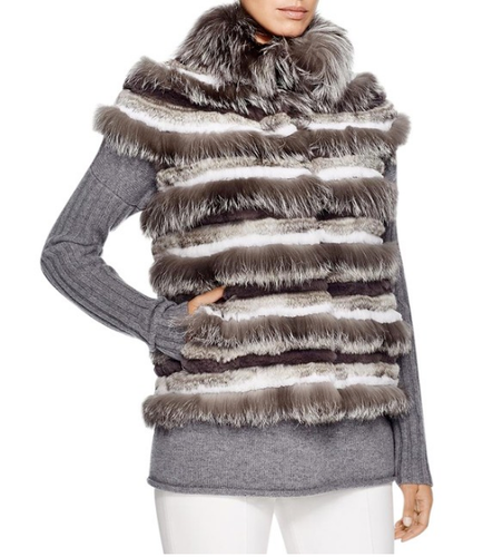 $1695 NEW TORY BURCH RABBIT FOX FUR VEST JACKET FALL WINTER XS! | eBay