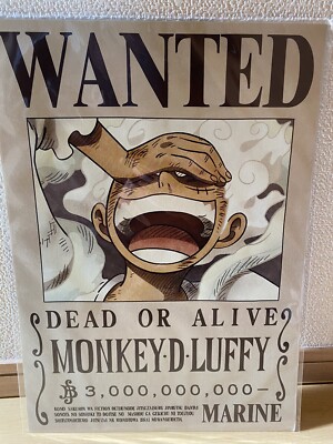ONE PIECE WANTED POSTER Monkey D Luffy Nika Version MUGIWARA STORE ...