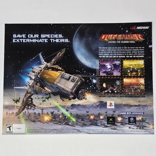 Defender PS2 Xbox GameCube GameBoy Advance Species Print Ad/Poster ...