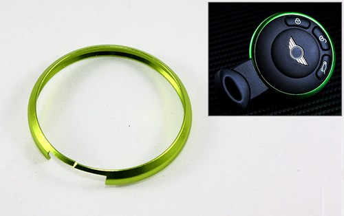 NEON GREEN METAL RING TRIM FOR MINI COOPER R55 56 R57 R58 R59 R60 SMART ...