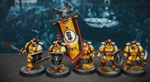 Imperial Fists MKIII Legion Command Squad painted Warhammer 40k Horus ...