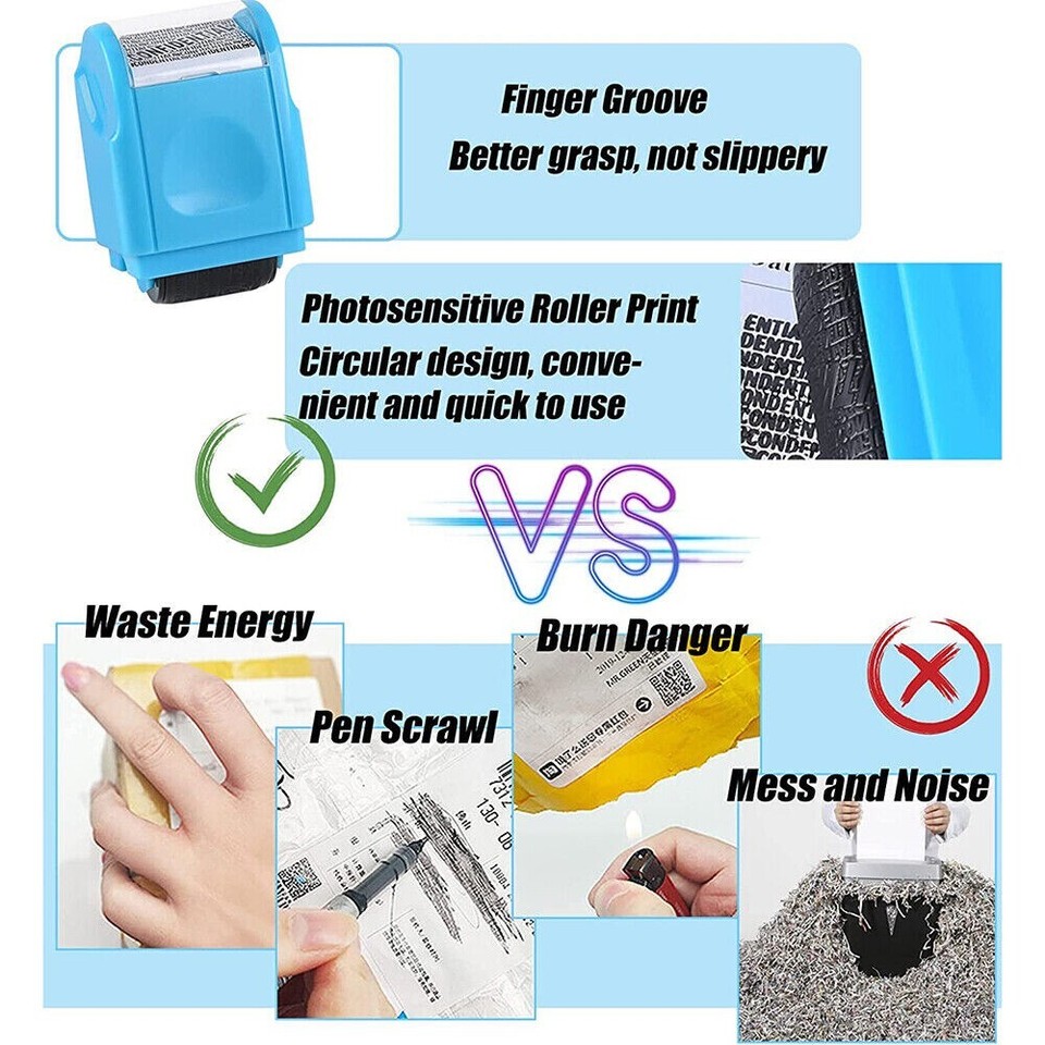 4Pcs/Set ID Theft Protection Stamp Security Data Defender Protect ...