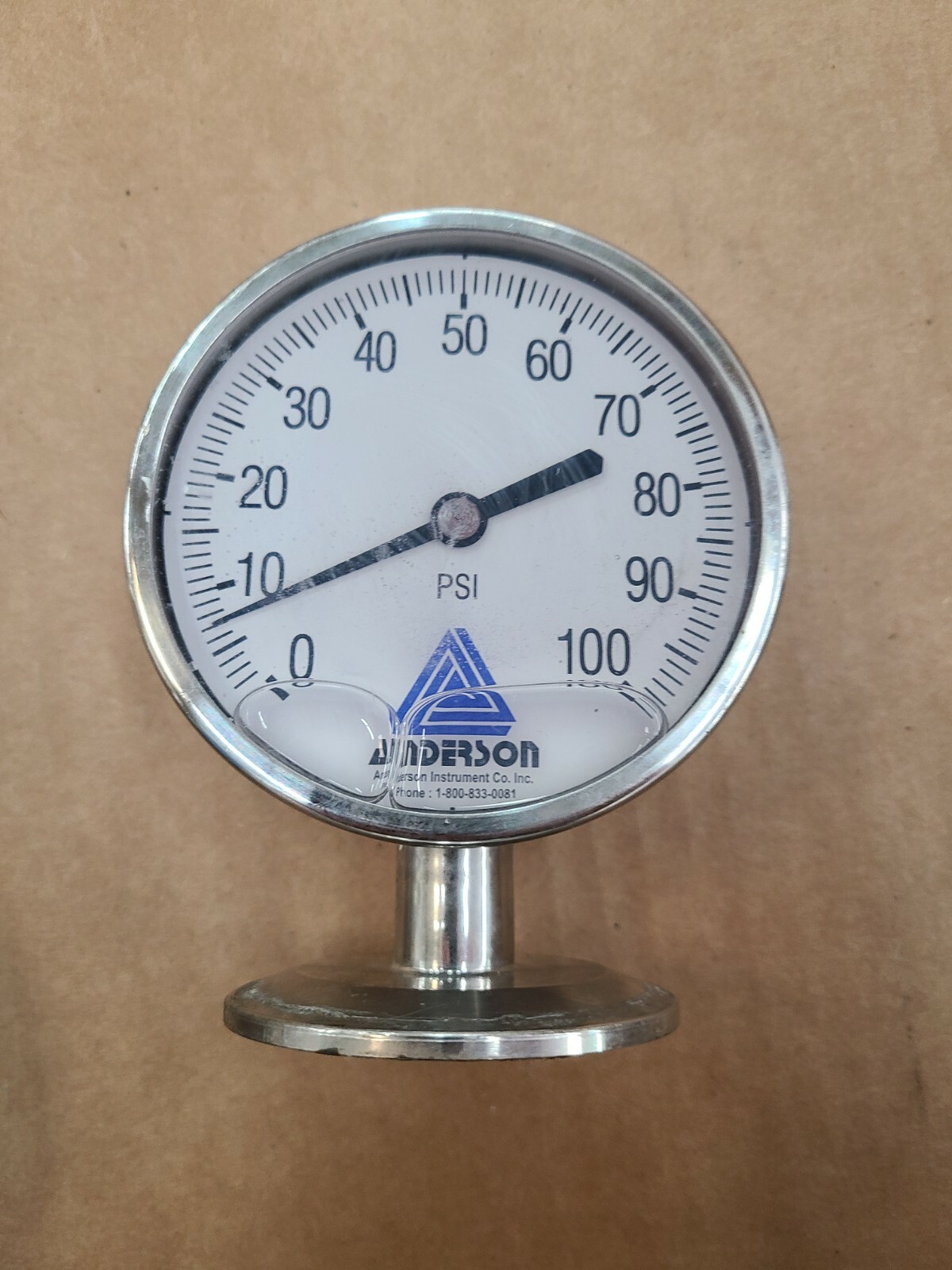 Anderson Instrument 100 PSI Pressure Gauge ELO7101005111A | eBay