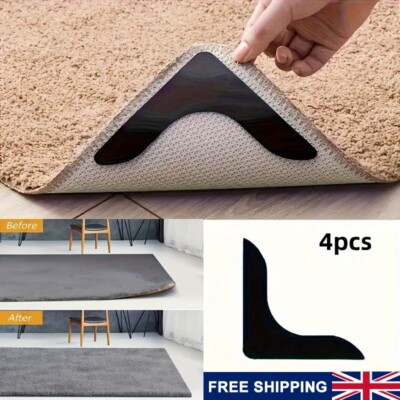 4x Rug Gripper For Carpets Non Slip Mat Ruggies Anti Slide Grips Runner ...