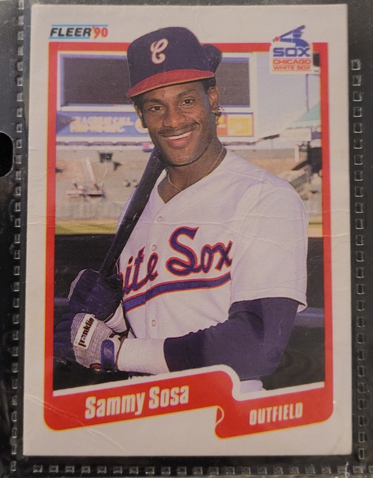 1990 FLEER SAMMY White Sox SOSA ERROR ROOKIE CARD #548 - Wrong Birthday ...