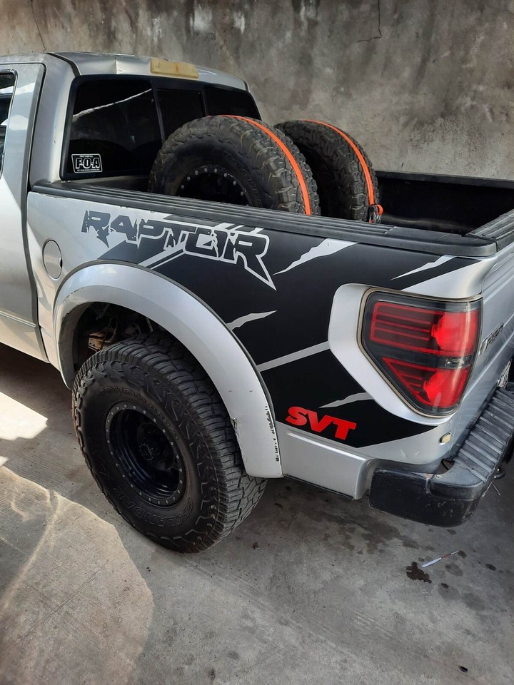 2010 - 2014 Gen 1 Ford Raptor SVT decals Vinyl Cut black matte and red ...