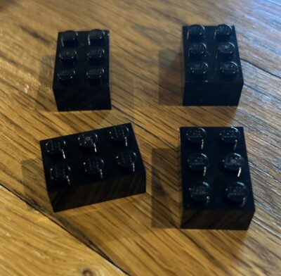 Lego 4 Black 3002 Bricks 2 x 3 Stud Blocks Pieces 2x3 Brick Replacement ...