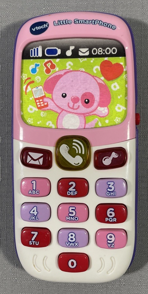 VTech Pink Little SmartPhone Pretend Toy Kids Learning Music Phone ...