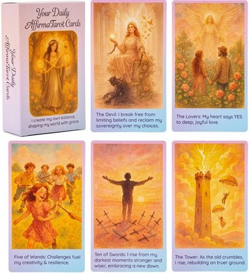 Positive Affirmation Tarot Cards, 78 Aesthetic Original Tarot Deck ...