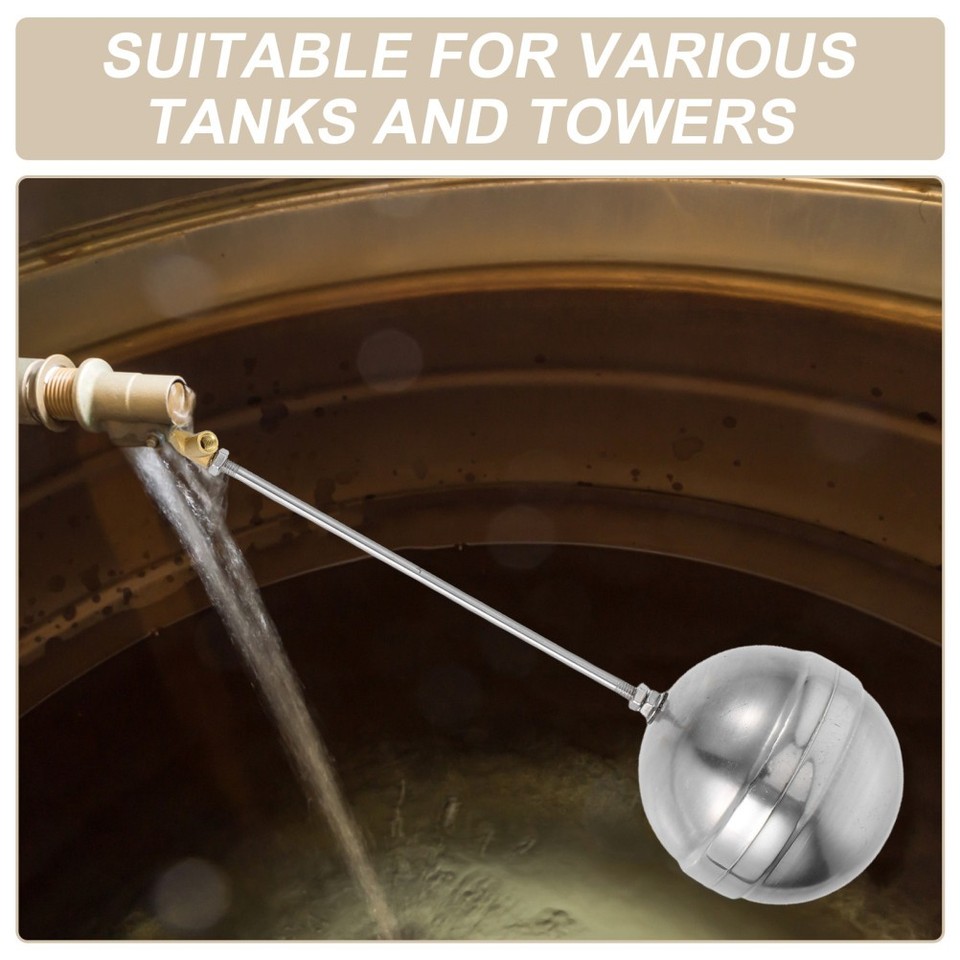 Adjustable Float Valve For Water Tank Tower Automatic Shut Level | eBay ...