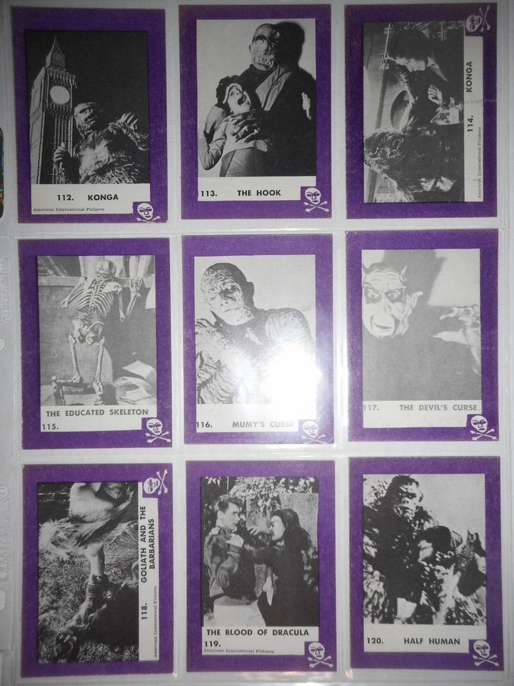 1963 TERROR MONSTER (2ND SERIES) COMPLETE (66) CARD SET ROSAN *HIGH ...