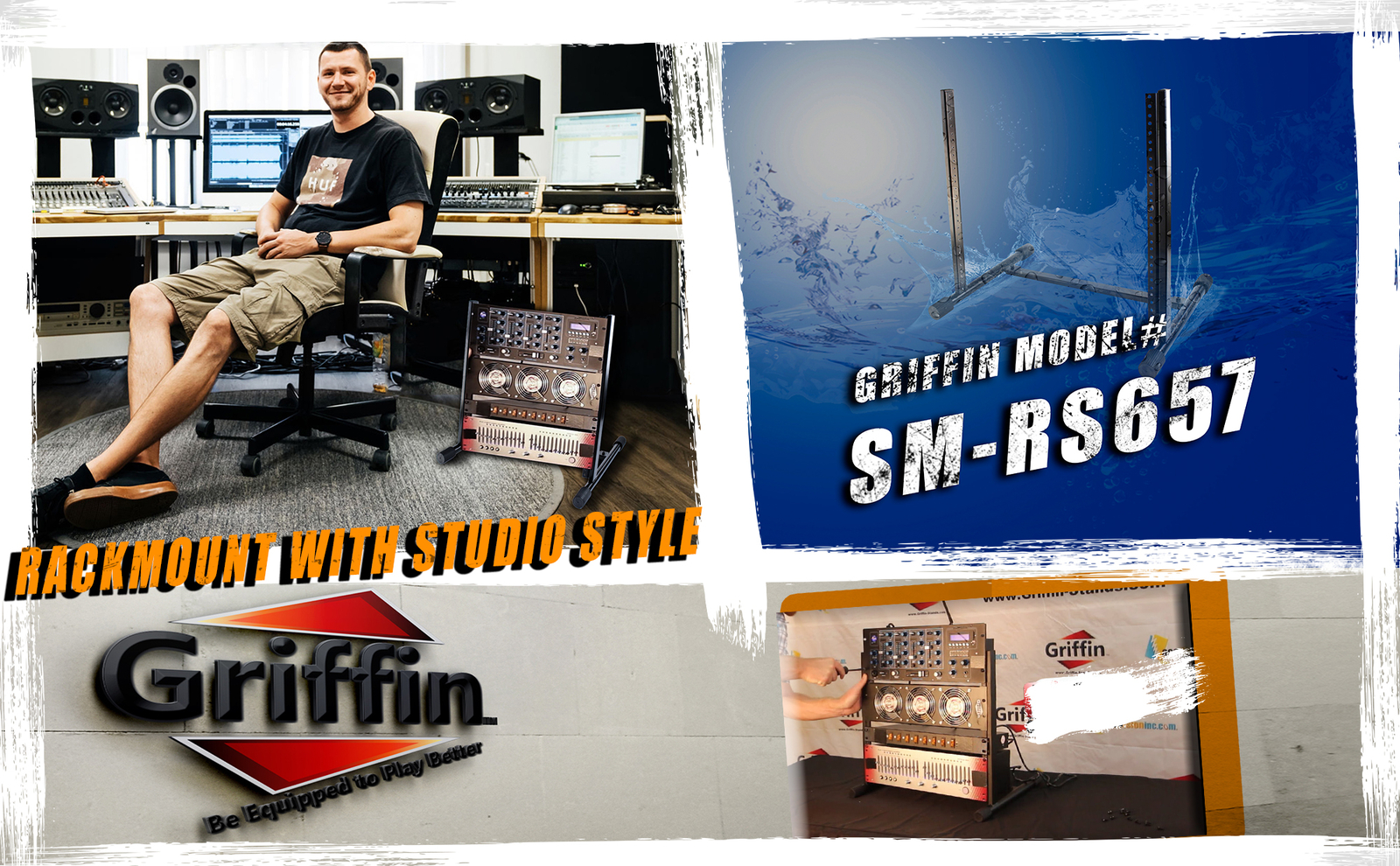 Rack Mount Stand with 10 Spaces by GRIFFIN | Music Studio Recording ...
