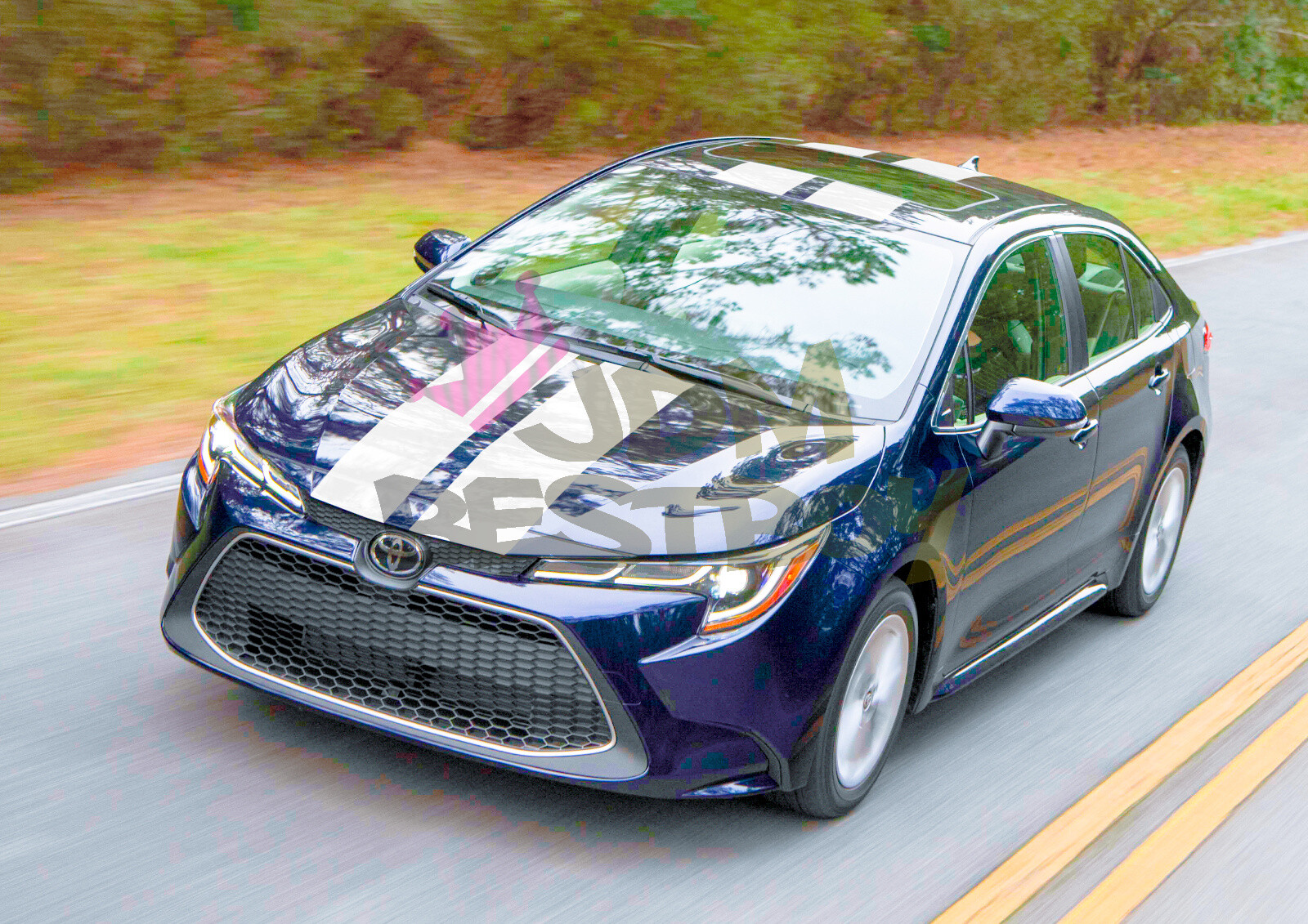 Gloss Color Racing Stripes Vinyl Wrap Decal For Toyota Truck Stripe ...