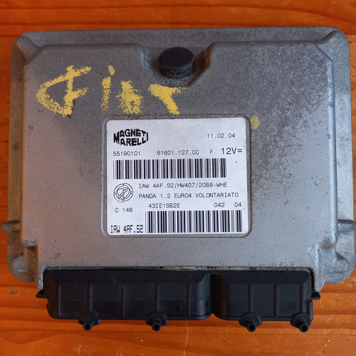 CALCULATEUR FIAT PANDA 1.2 MAGNETI IAW 4AF.S2 551190101 / HW407 / 20B8 ...