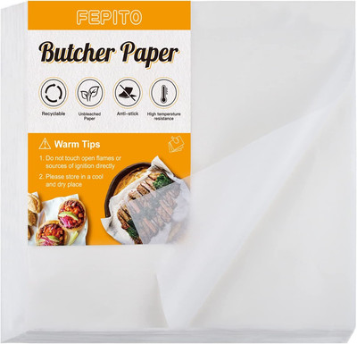 100 Pieces White Butcher Paper Precut Butcher Paper Disposable Butcher ...