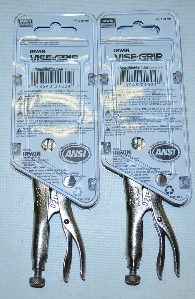 IRWIN VISE GRIP 4LN 4 INCH LONG NOSE LOCKING CLAMP WITH WIRE CUTTER 2 ...