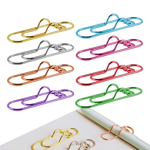 8Pcs Metal Pen Clips Notebook Metal Pencil Clips With Case Portable Pen ...