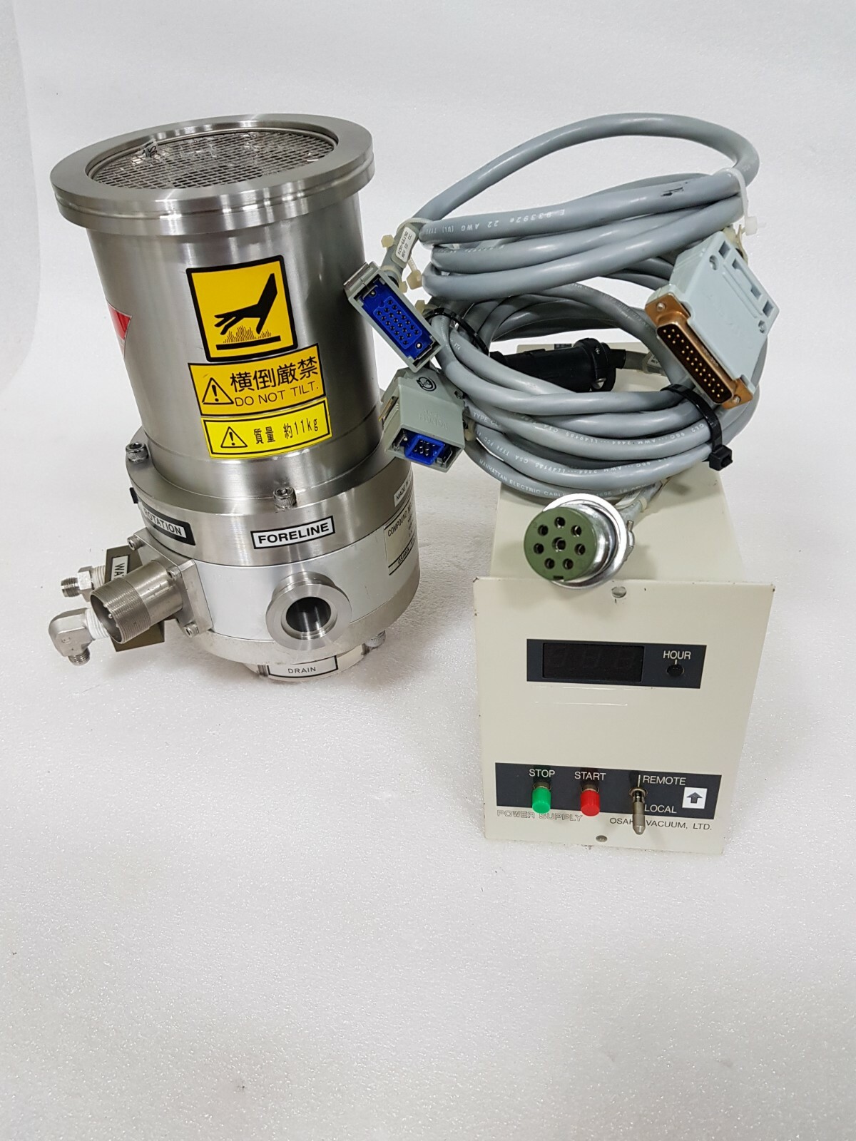 OSAKA COMPOUND MOLECULAR PUMP TG203 & TC200 CONTROLLER TESTED WORKING ...
