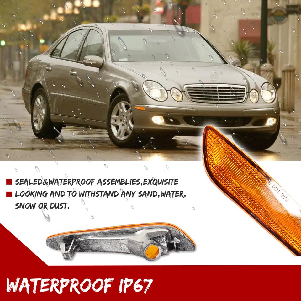 2003-2006 Mercedes W211 E-Class Amber Lens Front Bumper Side Marker ...