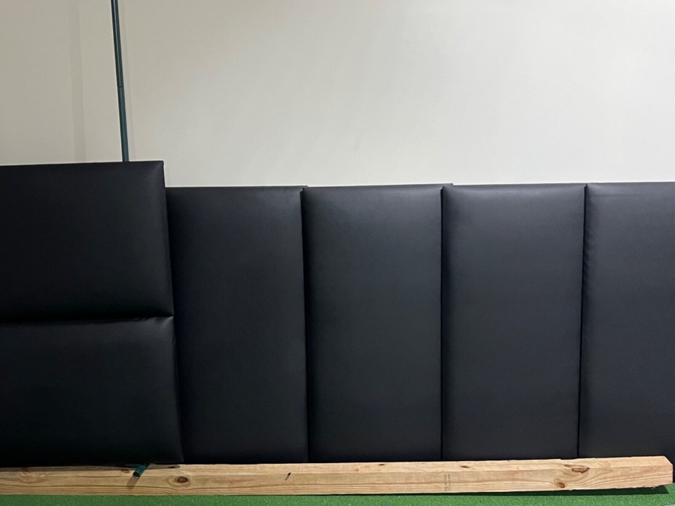 Golf Simulator Wall Padding Enclosure Panels - 2x4 FT Black Marine ...
