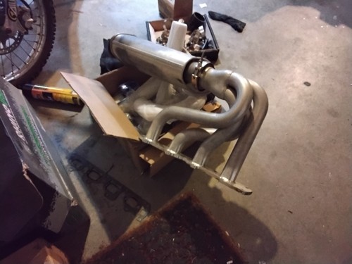 sand rail buggy exhaust header, muffler, spark arrestor, ecotec, 2.4, 2 ...