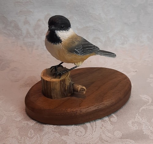 Black Capped Chickadee Miniature Wood Carving By Roger Wilson Signed ...
