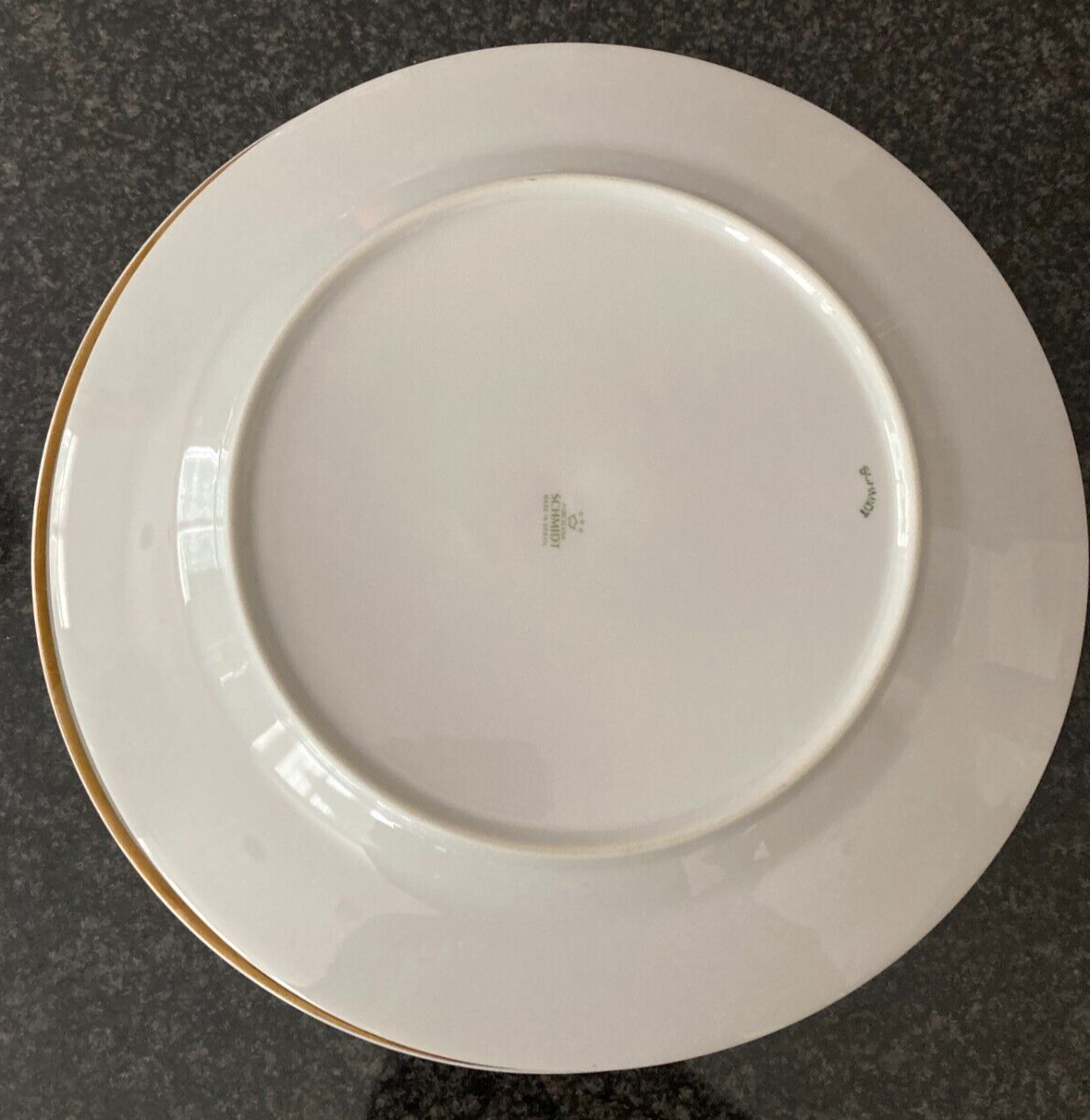 Porcelana Schmidt White and Gold 10.5 Inch Dinner Plates (Set of 2) | eBay
