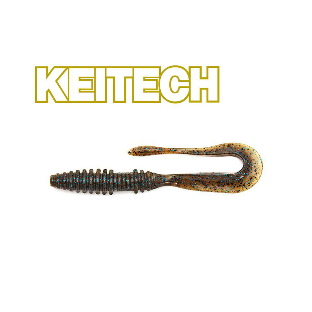 KEITECH MAD WAG MINI 2.5" Strong Squid Scent Worms Lure Bait Pike Perch ...