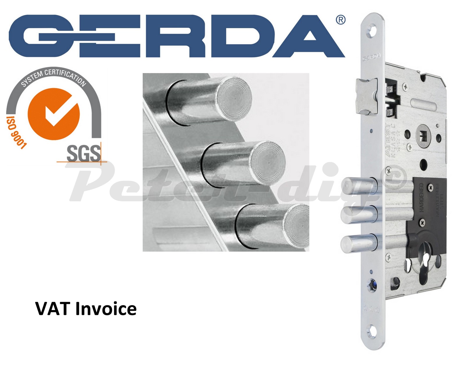 Gerda High Quality 3 Bolt Mortice Home Door Lock Highest Security Grade ...