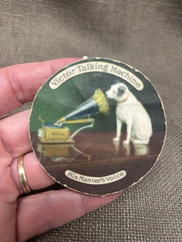 Antique Vintage Victor Talking Machine His Master's Voice Die Cut Pin ...
