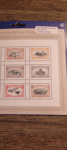 1998 Bi-color Re-Issue of the 1898 Trans Mississippi Stamp Designs ...