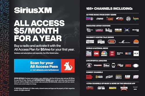 SXWB1V1 Tour Dock & Play Radio with 360L, Vehicle Dock, and Bluetooth ...