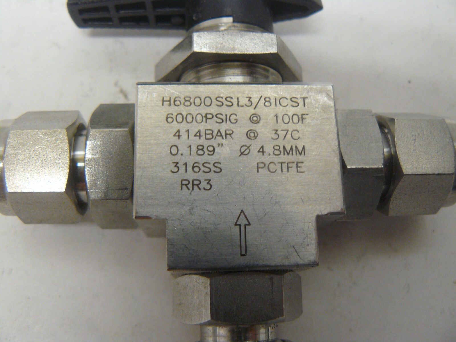 Ham-Let H6800SSL3/81CST 3-Port High Pressure Valve 6000 PSI 6800 Series ...