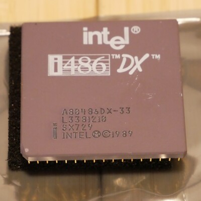 Vintage Intel 486 DX 33 MHz A80486DX-33 SX729 CPU Tested & Working | eBay