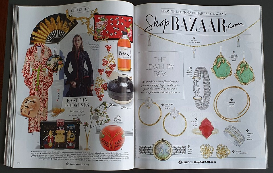 HARPER S BAZAAR MAGAZINE DECEMBER 2017 / JANUARY 2018 EMILIA CLARKE ...