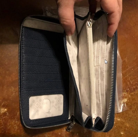 Thirty one Wallet All About the Benjamins Midnight Navy Pebble EUC 31 ...