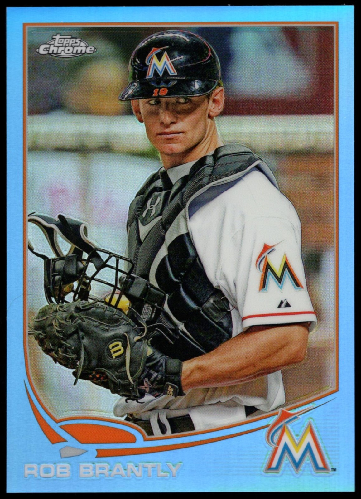 2013 Topps Chrome #27 ROB BRANTLY "BLUE REFRACTOR" Parallel Card #162/ ...