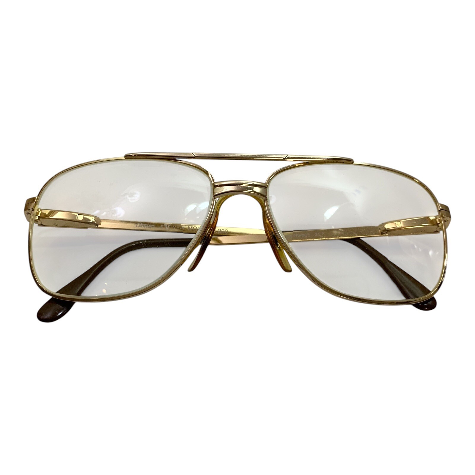 Vintage Altair Eyewear 230 Gold Pilot Metal 140 FRAME… - Gem