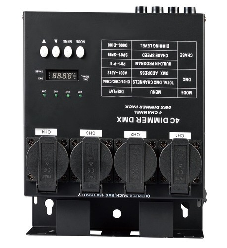 4 Channel LED Controller Digital DMX Dimmer Pack Remote Control for ...