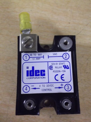 Idec Solid State Relay RSSDN-10A 10 Amp P1397SP0409A w/ Yellow ...