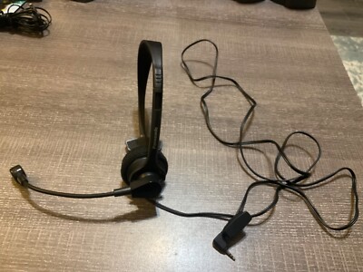 Panasonic Black Headband Wired Headset For Cordless Phones 2.5mm Plug ...
