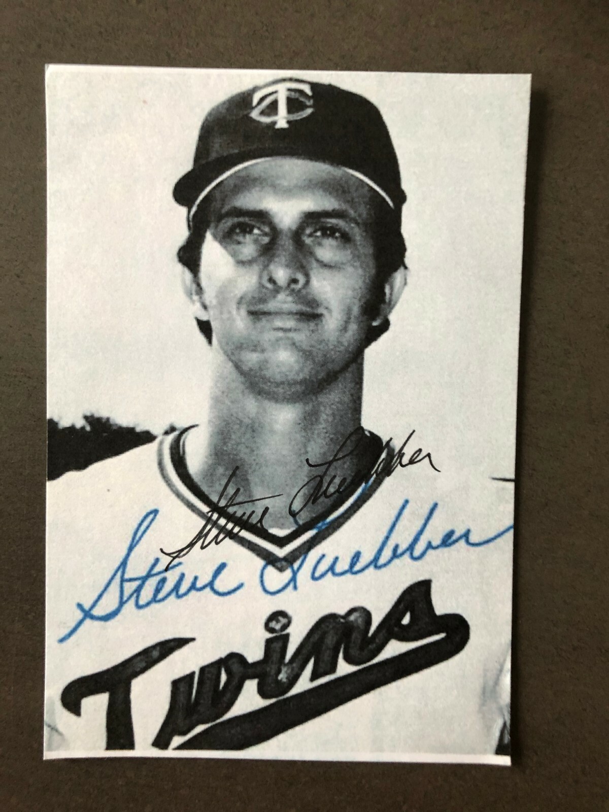 Minnesota Twins STEVE LUEBBER autographed homemade photo card | eBay
