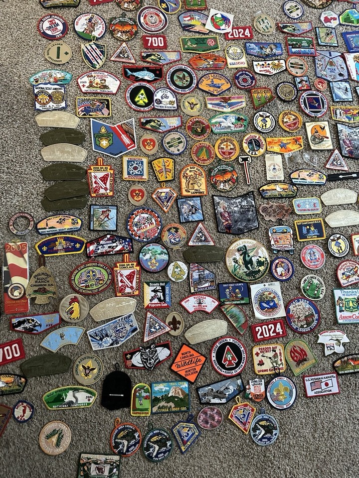 Huge Lot Of 230+ Boy Scout BSA Patches, Belt Loops, Slide! Scouts! SEE ...