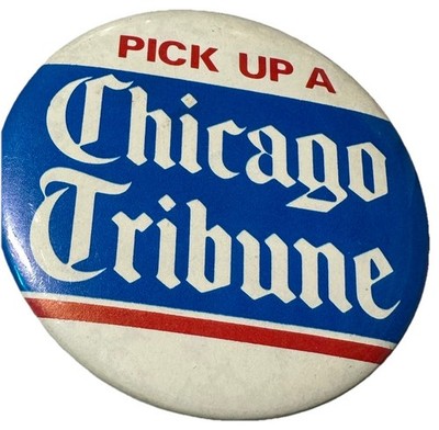 Vintage Chicago Tribune Newspaper Illinois City News Paper IL Pin ...